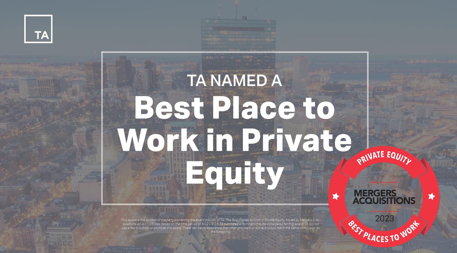 TA Named to Mergers & Acquisitions’ “Best Places to Work in Private ...