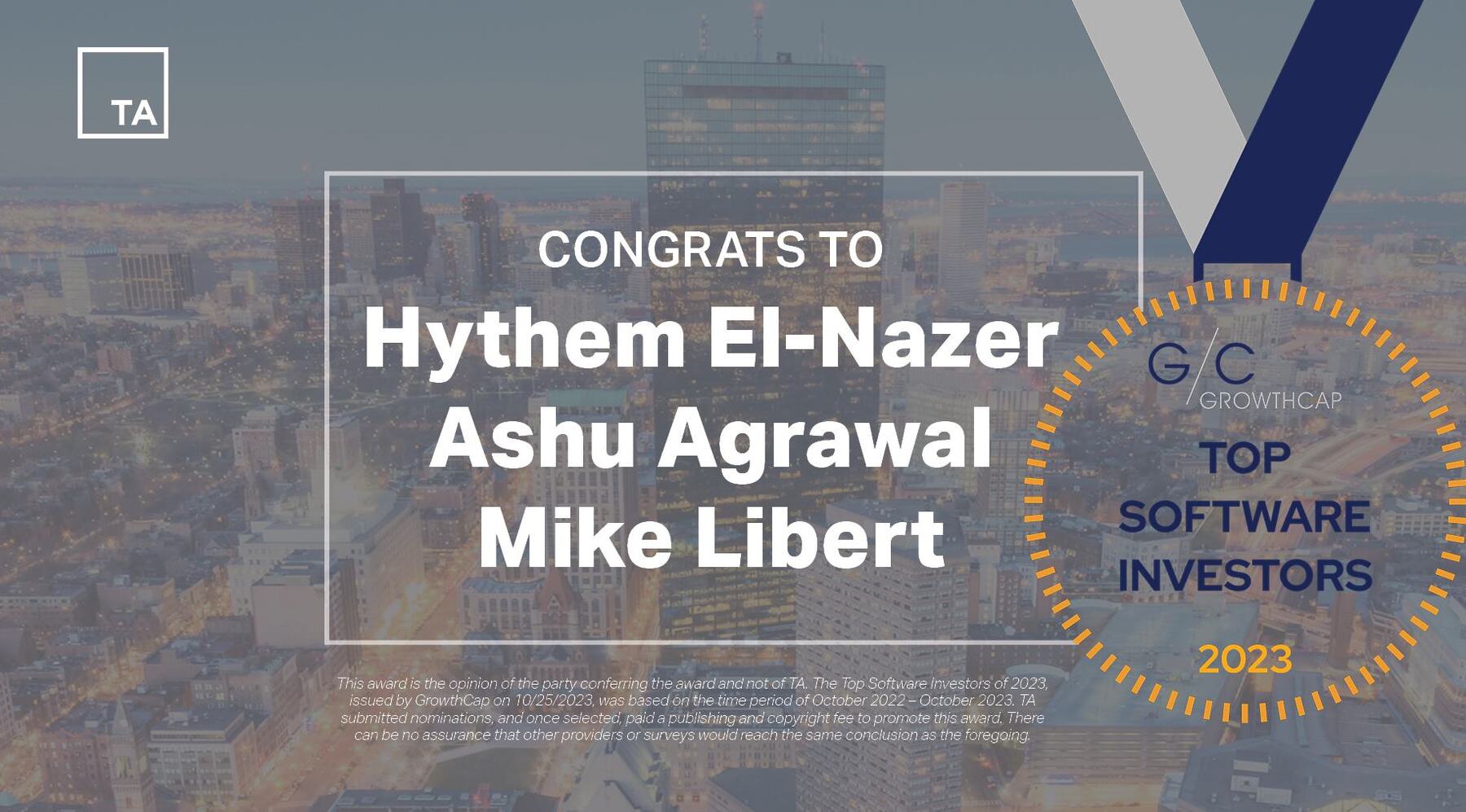 Three TA Managing Directors Named to GrowthCap’s “Top Software ...